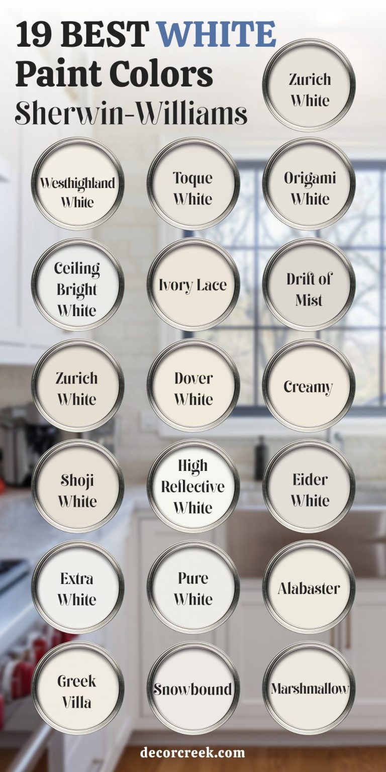 19 Best White Paint Colors from Sherwin-Williams - DecorCreek