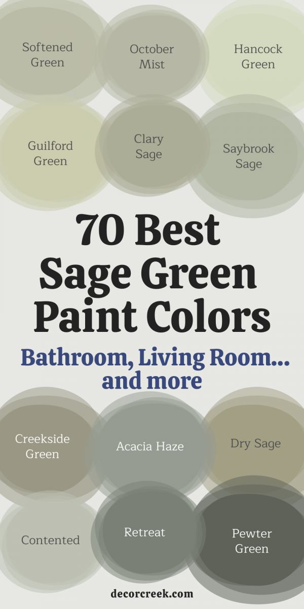 18 Best Sage Green Color Palettes for the Whole House - DecorCreek