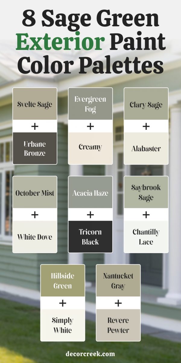 18 Best Sage Green Color Palettes for the Whole House - DecorCreek