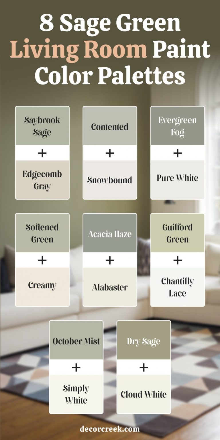 18 Best Sage Green Color Palettes for the Whole House - DecorCreek