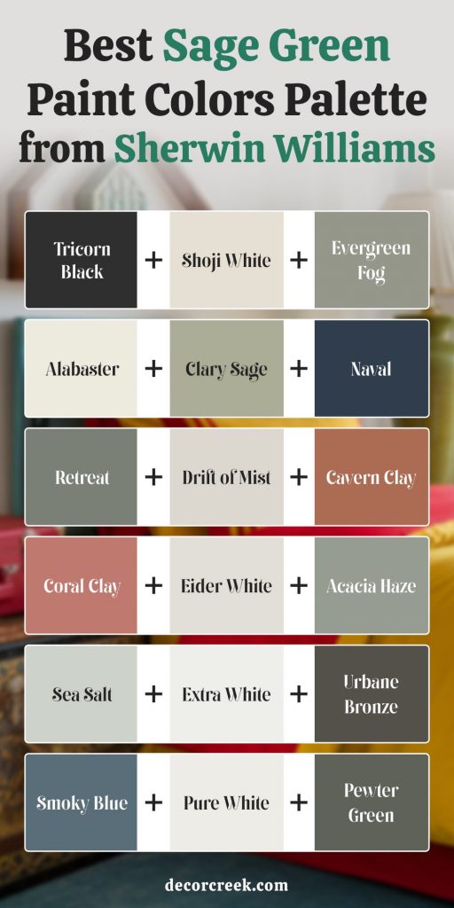 18 Best Sage Green Color Palettes for the Whole House - DecorCreek