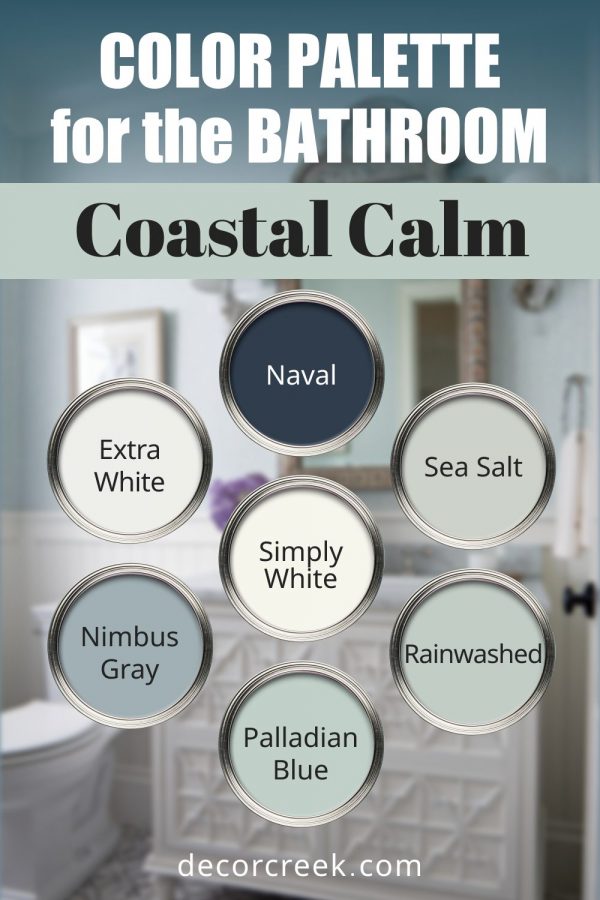 14 Best Paint Color Palettes for the Bathroom - DecorCreek