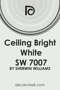 Ceiling Bright White SW 7007 Paint Color by Sherwin Williams - DecorCreek