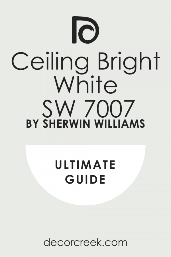 Ceiling Bright White SW 7007 Paint Color by Sherwin Williams - DecorCreek