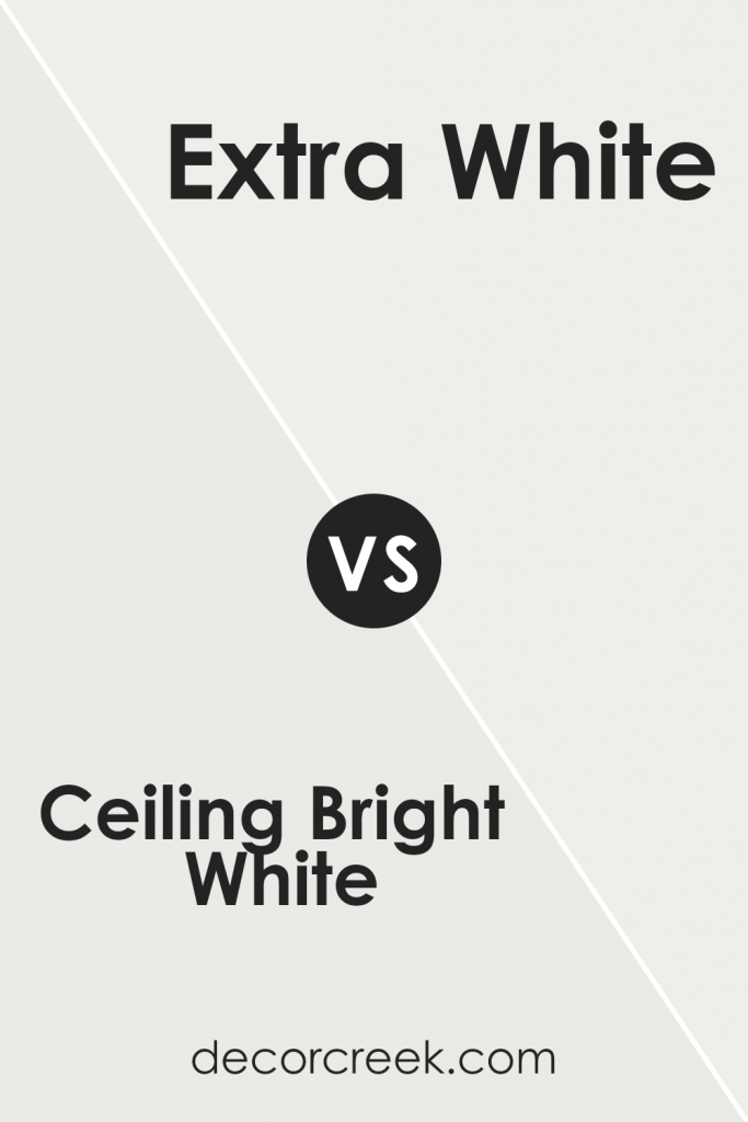Ceiling Bright White SW 7007 Paint Color by Sherwin Williams - DecorCreek