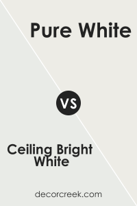 Ceiling Bright White SW 7007 Paint Color by Sherwin Williams - DecorCreek