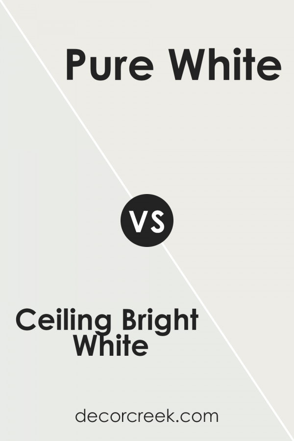 Ceiling Bright White SW 7007 Paint Color by Sherwin Williams - DecorCreek