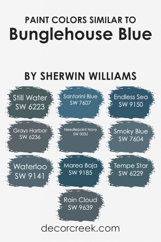 Bunglehouse Blue SW 0048 Paint Color by Sherwin Williams - DecorCreek