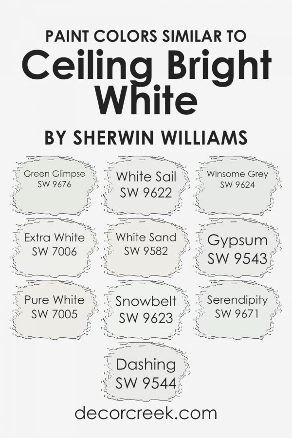 Ceiling Bright White SW 7007 Paint Color by Sherwin Williams - DecorCreek