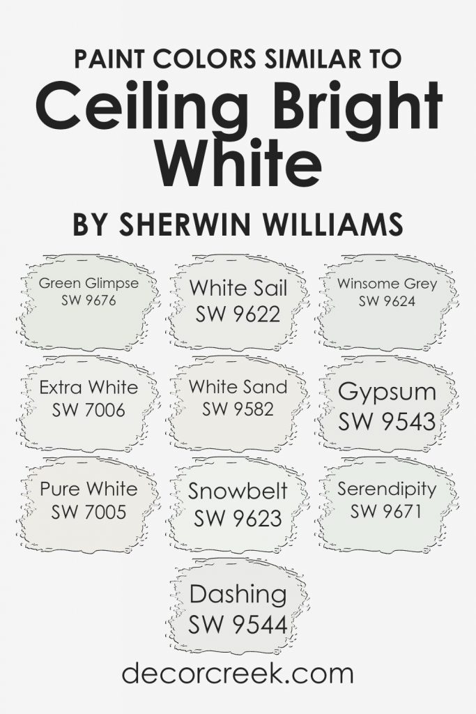Ceiling Bright White SW 7007 Paint Color by Sherwin Williams - DecorCreek