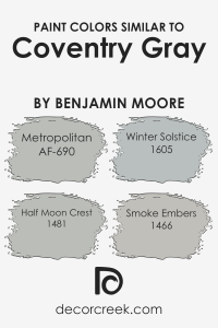 Coventry Gray HC-169 Paint Color by Benjamin Moore - DecorCreek