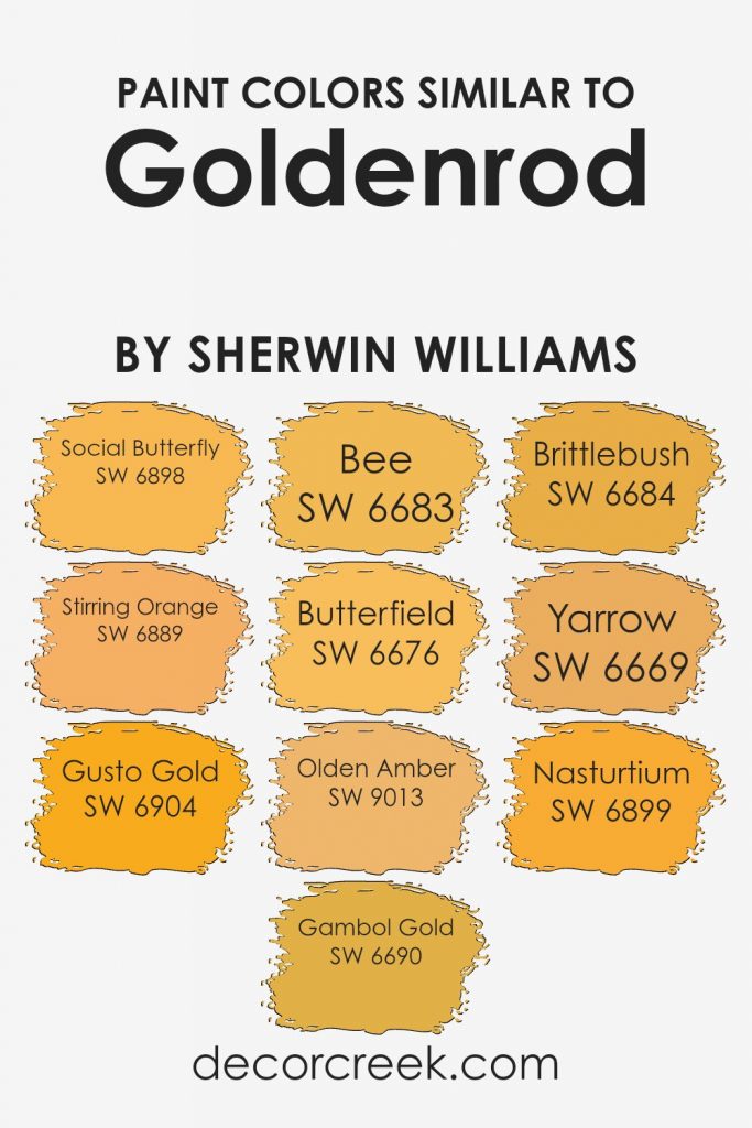Goldenrod SW 6677 Paint Color by Sherwin Williams - DecorCreek
