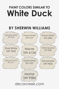 White Duck SW 7010 Paint Color by Sherwin Williams - DecorCreek