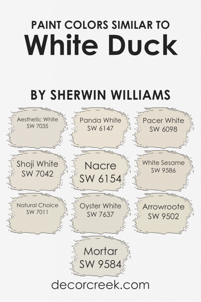 White Duck SW 7010 Paint Color by Sherwin Williams - DecorCreek