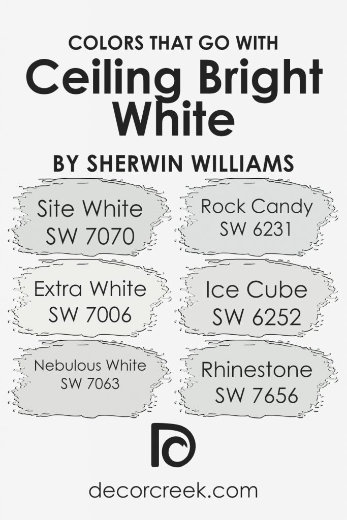 Ceiling Bright White SW 7007 Paint Color by Sherwin Williams - DecorCreek