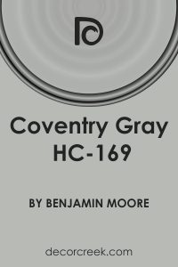 Coventry Gray HC-169 Paint Color by Benjamin Moore - DecorCreek