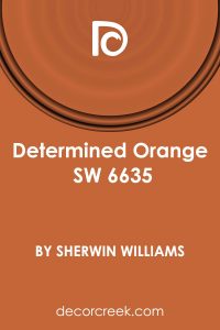 Determined Orange SW 6635 Paint Color by Sherwin Williams - DecorCreek