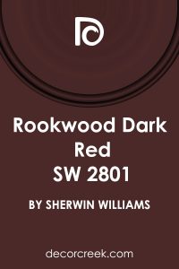 Rookwood Dark Red SW 2801 Paint Color by Sherwin Williams - DecorCreek