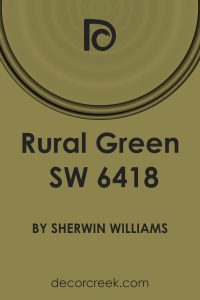 Rural Green SW 6418 Paint Color by Sherwin Williams - DecorCreek