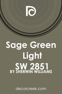Sage Green Light SW 2851 Paint Color by Sherwin Williams - DecorCreek