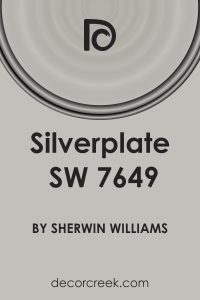 Silverplate SW 7649 Paint Color by Sherwin Williams - DecorCreek