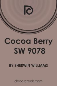 Cocoa Berry SW 9078 Paint Color by Sherwin Williams - DecorCreek