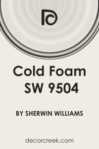 Cold Foam SW 9504 Paint Color by Sherwin Williams - DecorCreek