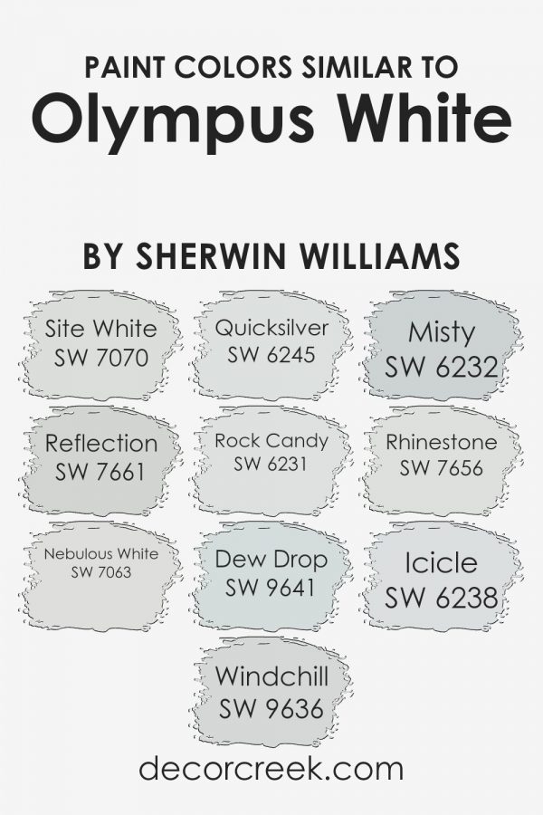 Olympus White SW 6253 Paint Color by Sherwin Williams - DecorCreek