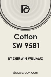 Cotton SW 9581 Paint Color by Sherwin Williams - DecorCreek