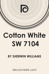 Cotton White SW 7104 Paint Color by Sherwin Williams - DecorCreek