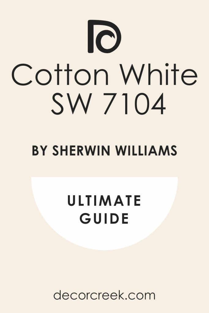 Cotton White SW 7104 Paint Color by Sherwin Williams - DecorCreek