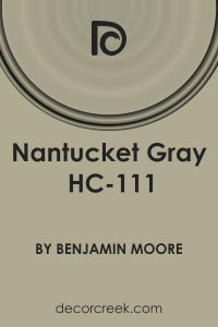 Nantucket Gray HC-111 Paint Color by Benjamin Moore - DecorCreek
