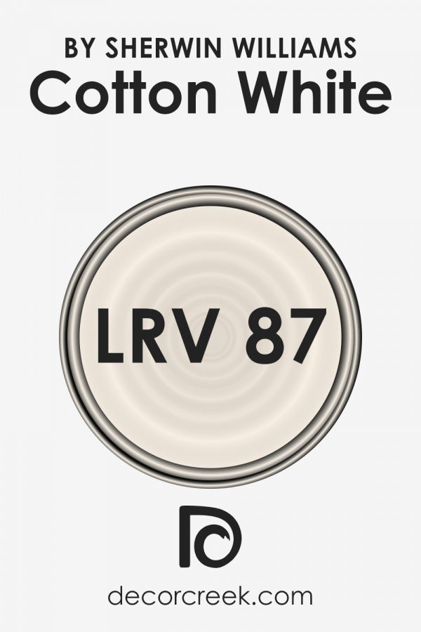 Cotton White SW 7104 Paint Color by Sherwin Williams - DecorCreek