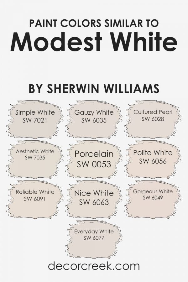 Modest White SW 6084 Paint Color by Sherwin Williams - DecorCreek