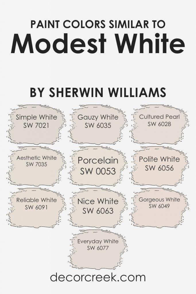Modest White SW 6084 Paint Color by Sherwin Williams - DecorCreek