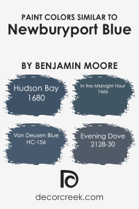 Newburyport Blue HC-155 Paint Color by Benjamin Moore - DecorCreek