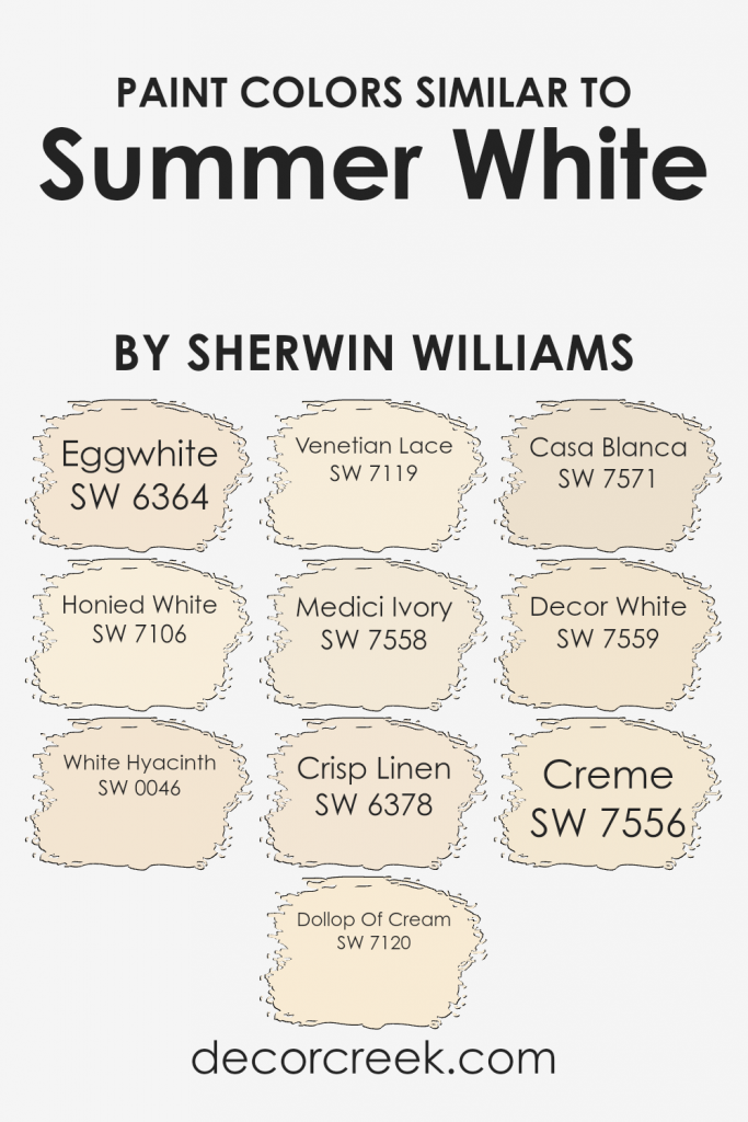 Summer White SW 7557 Paint Color by Sherwin Williams - DecorCreek