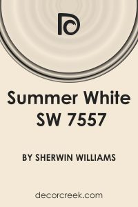 Summer White SW 7557 Paint Color by Sherwin Williams - DecorCreek