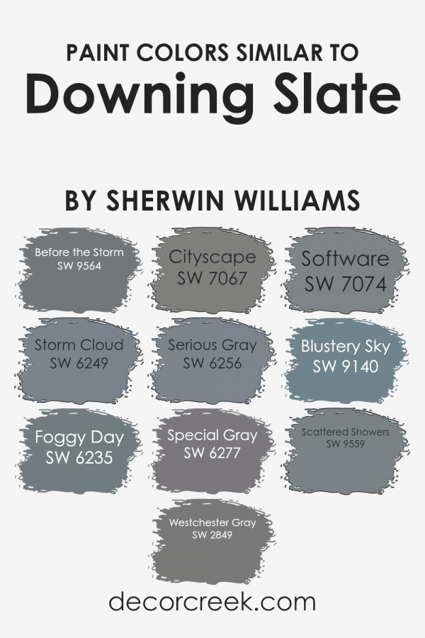 Downing Slate SW 2819 Paint Color by Sherwin Williams - DecorCreek