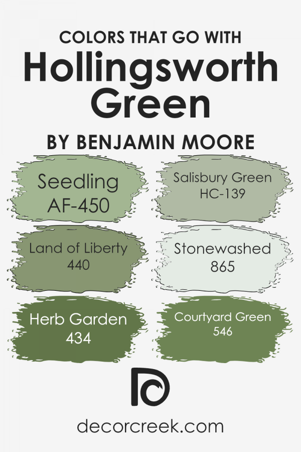 Hollingsworth Green HC-141 Paint Color by Benjamin Moore - DecorCreek