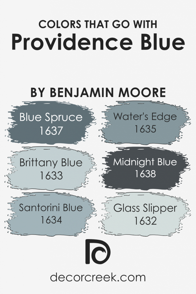 Providence Blue 1636 Paint Color by Benjamin Moore - DecorCreek