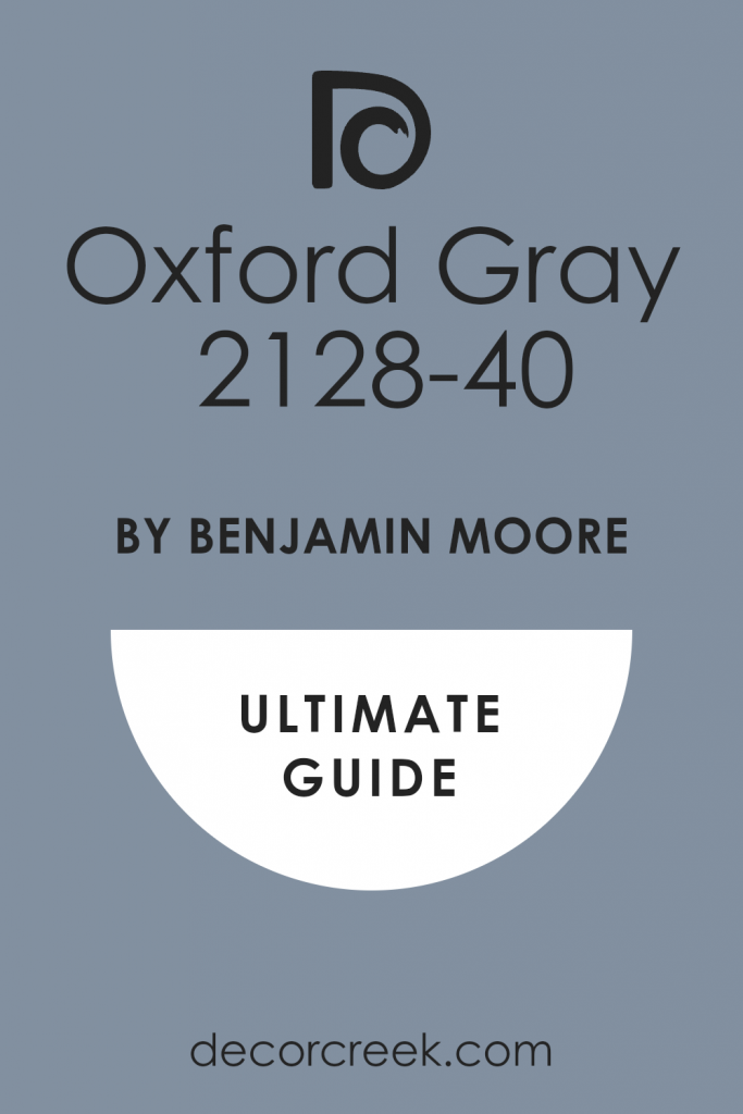 Oxford Gray 2128-40 Paint Color by Benjamin Moore - DecorCreek