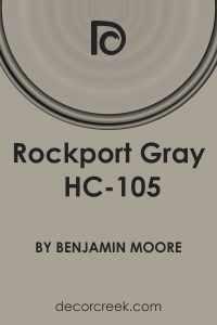 Rockport Gray HC-105 Paint Color by Benjamin Moore - DecorCreek