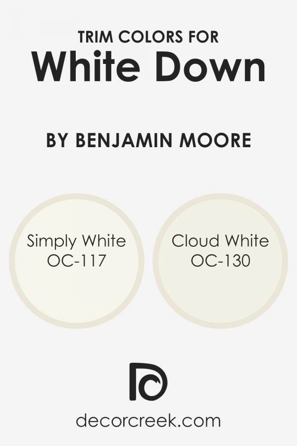 White Down OC-131 Paint Color by Benjamin Moore - DecorCreek
