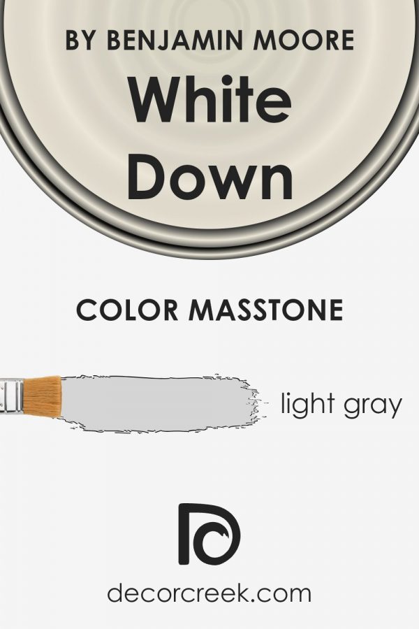White Down OC-131 Paint Color by Benjamin Moore - DecorCreek