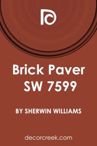 Brick Paver SW 7599 Paint Color by Sherwin Williams - DecorCreek