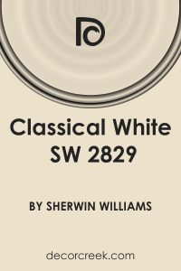 Classical White SW 2829 Paint Color by Sherwin Williams - DecorCreek