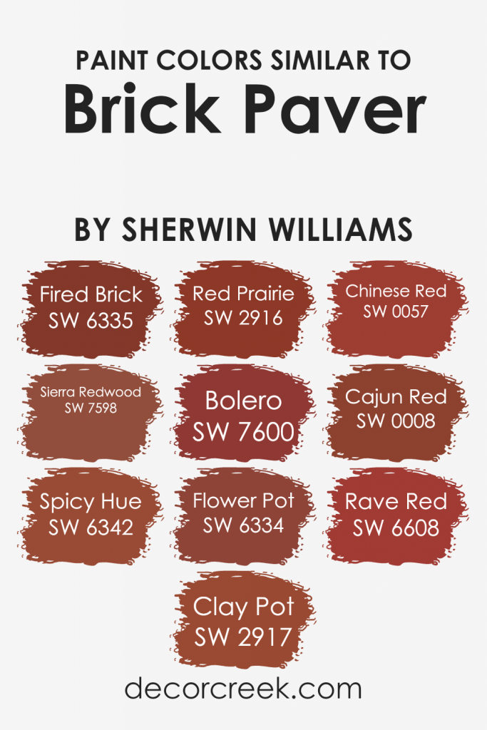 Brick Paver SW 7599 Paint Color by Sherwin Williams - DecorCreek