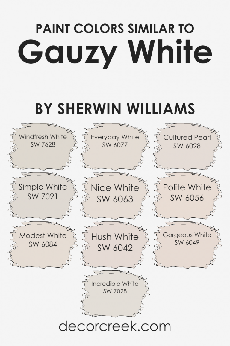 Gauzy White SW 6035 Paint Color by Sherwin Williams - DecorCreek
