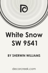 White Snow SW 9541 Paint Color by Sherwin Williams - DecorCreek